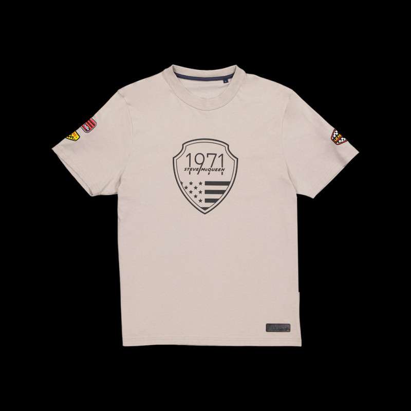 Steve McQueen T-shirt 24h Le Mans Speed Blazon Beige SQ251TSM06-103 - men