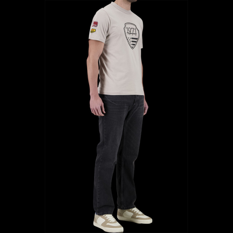 Steve McQueen T-shirt 24h Le Mans Speed Blazon Beige SQ251TSM06-103 - men