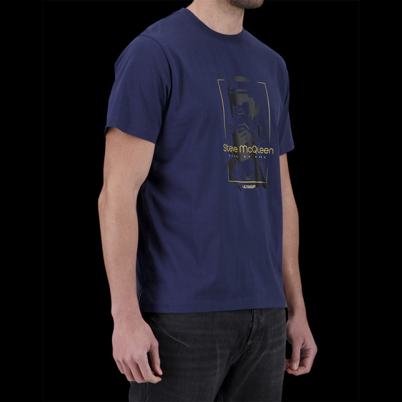Steve McQueen T-shirt 24h Le Mans Navy Blue SQ251TSM07-100 - men
