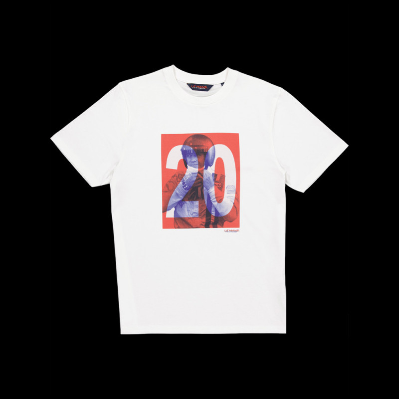 Steve McQueen T-shirt 24h Le Mans n° 20 White SQ251TSM09-000 - men