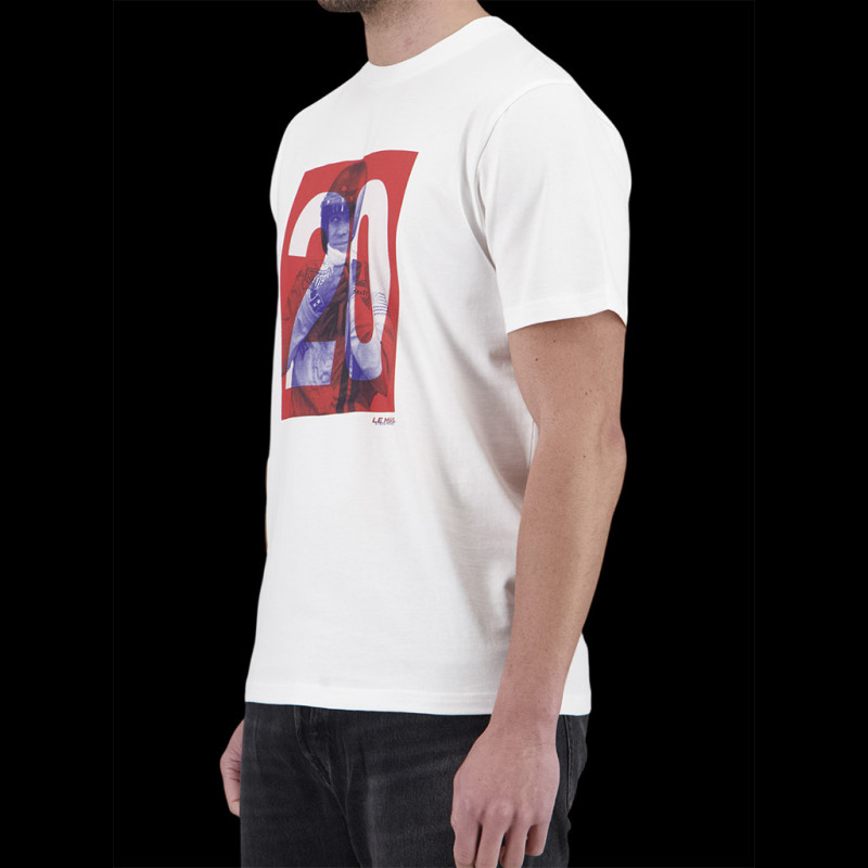 Steve McQueen T-shirt 24h Le Mans n° 20 White SQ251TSM09-000 - men