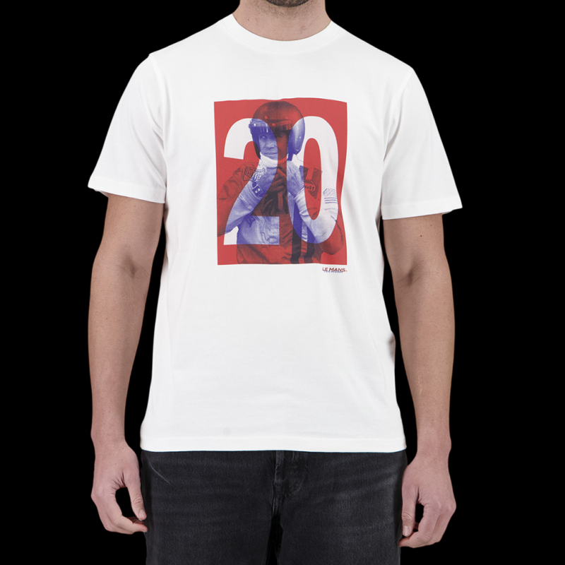 Steve McQueen T-shirt 24h Le Mans n° 20 White SQ251TSM09-000 - men