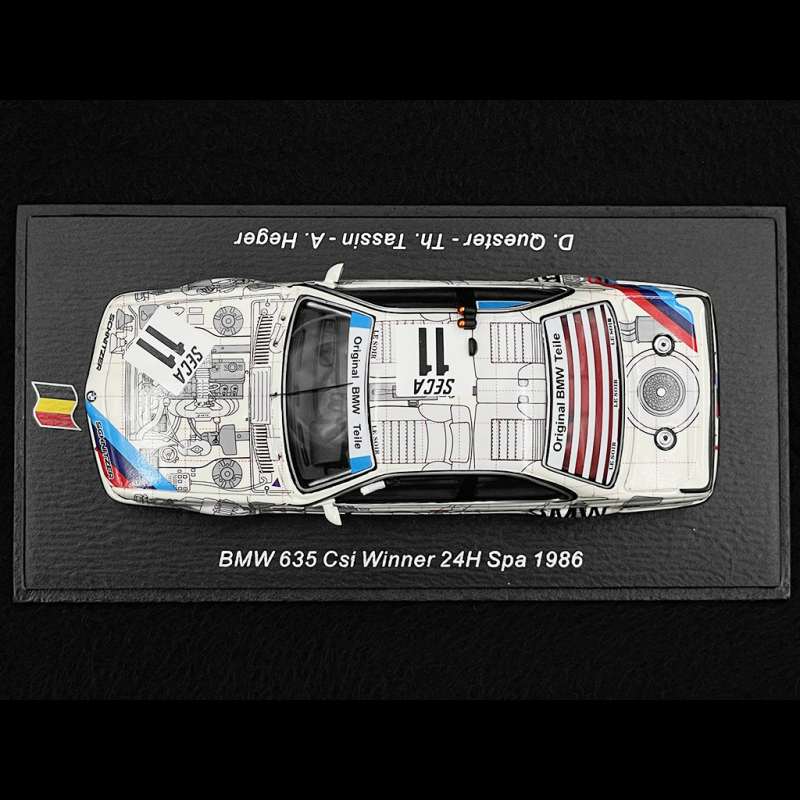 BMW 635 CSI n° 11 Winner 24h Spa 1986 1/43 Spark 43SPA1986