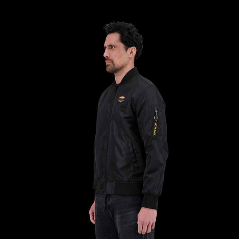 Steve McQueen Jacket 24h Le Mans Reversible Bomber Speed Black / Beige ...