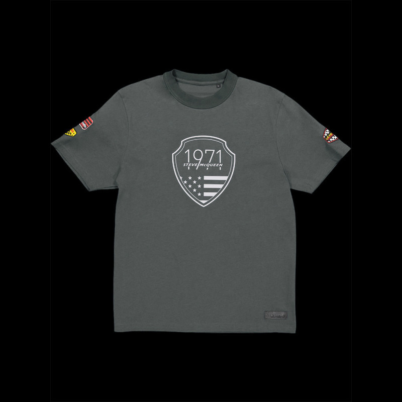 Steve McQueen T-shirt 24h Le Mans Speed Blazon Grey SQ251TSM06-105 - men