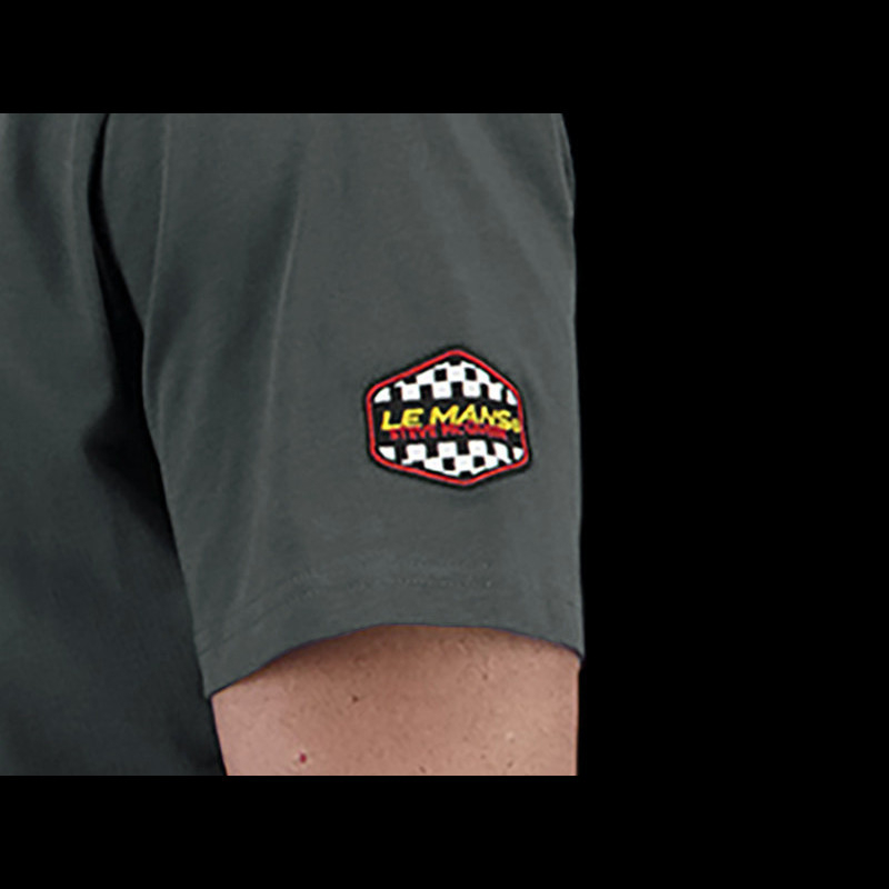 Steve McQueen T-shirt 24h Le Mans Speed Blazon Grey SQ251TSM06-105 - men