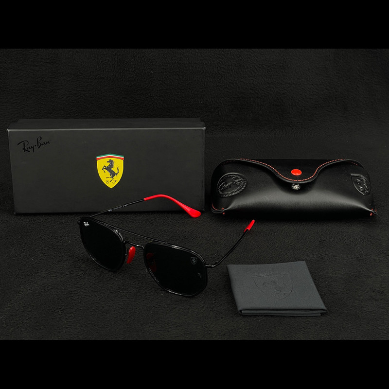 Ferrari Sunglasses Ray-Ban F1 Team Leclerc / Hamilton Black / Red L7950