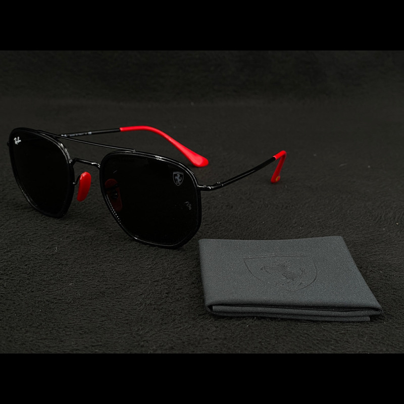 Ferrari Sunglasses Ray-Ban F1 Team Leclerc / Hamilton Black / Red L7950