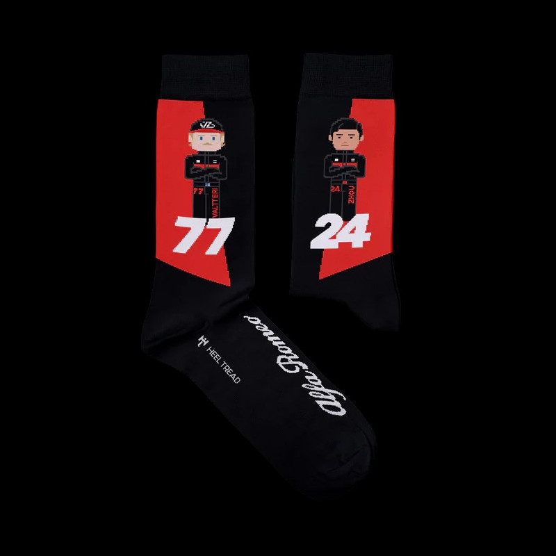 Alfa Romeo socks F1 Team Bottas / Zhou black / red - unisex