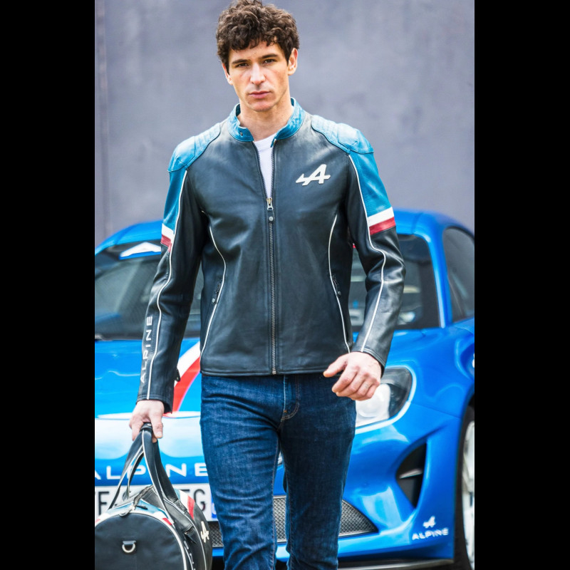 Alpine Leather Jacket A424 Navy 27680-1000 - men