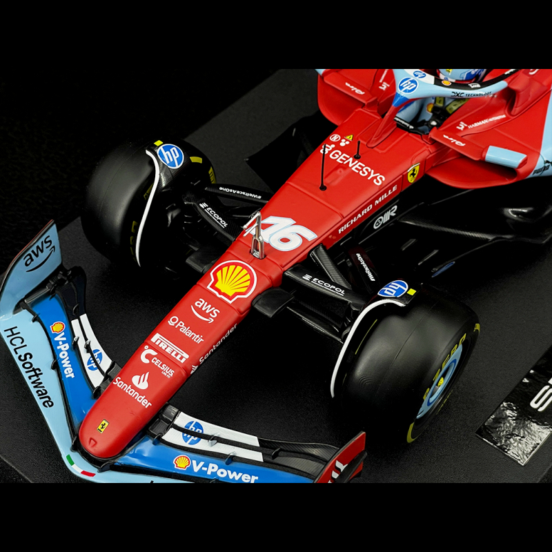 Charles Leclerc Ferrari SF24 n° 16 3rd GP Miami 2024 F1 1/18 Bburago 16815L-1