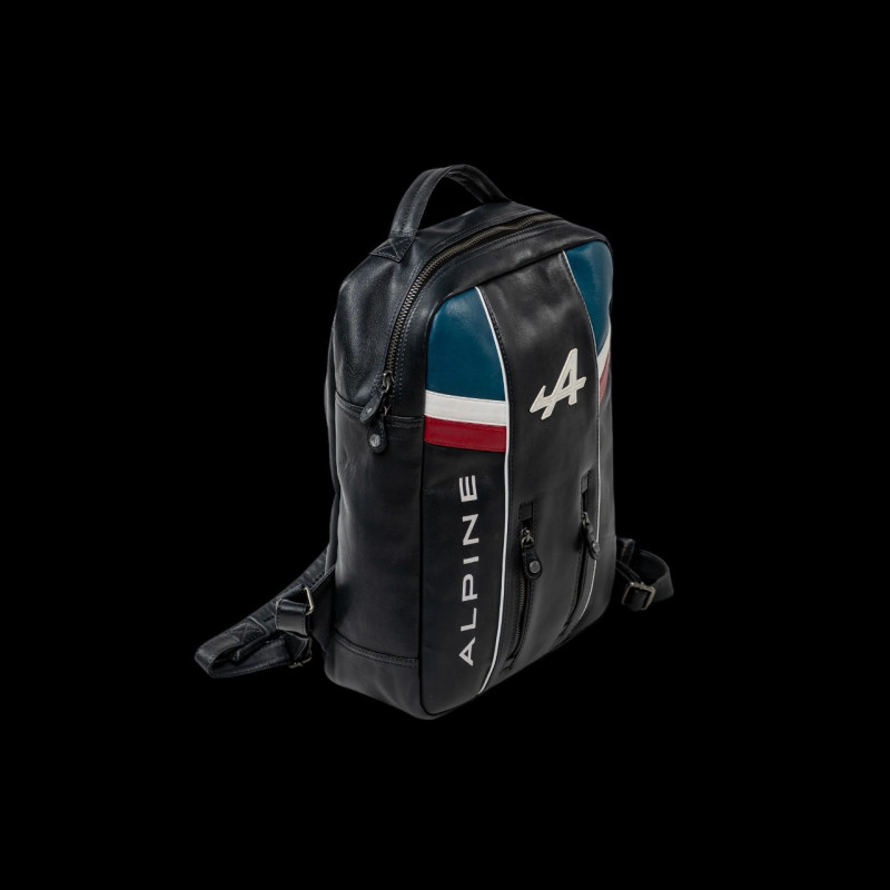 Alpine Leather Backpack Navy Blue 27683-1000