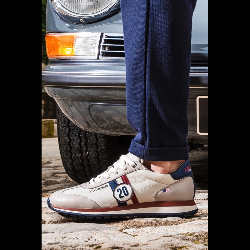 Chaussure Steve McQueen cuir Cool écru - Homme