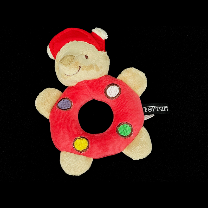 Ferrari baby set rattle + bib - Ferrari baby gift plush and bib