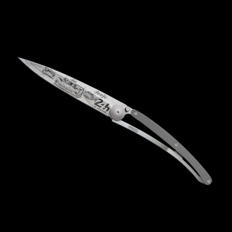 24h Le Mans Trio Pocket Knife Dark Grey Aluminium by Deejo