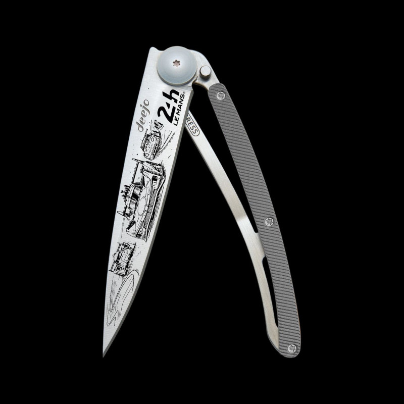 24h Le Mans Trio Pocket Knife Dark Grey Aluminium by Deejo