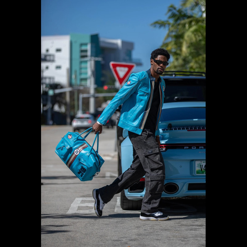 Steve McQueen Liam Nordic Blue Leather Jacket – Racing Style for Men 27671-0611