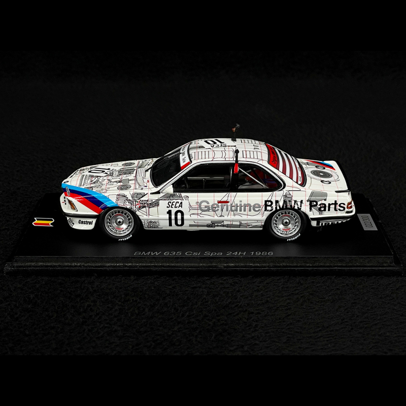 BMW 635 Csi n° 10 3rd 24h Spa 1986 1/43 Spark SB667