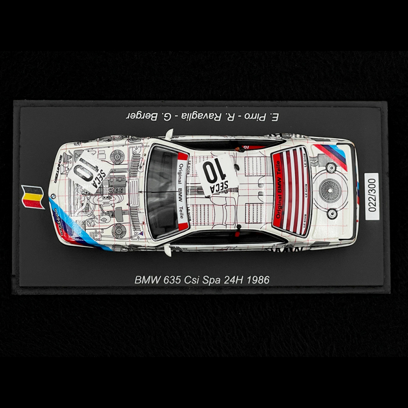 BMW 635 Csi n° 10 3rd 24h Spa 1986 1/43 Spark SB667