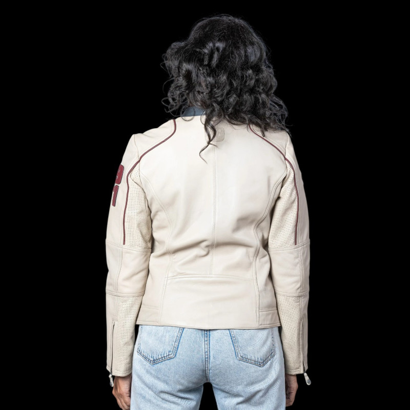 Steve McQueen Lederjacke Jutta Ecru Damen – Racing-Stil 1971 ...