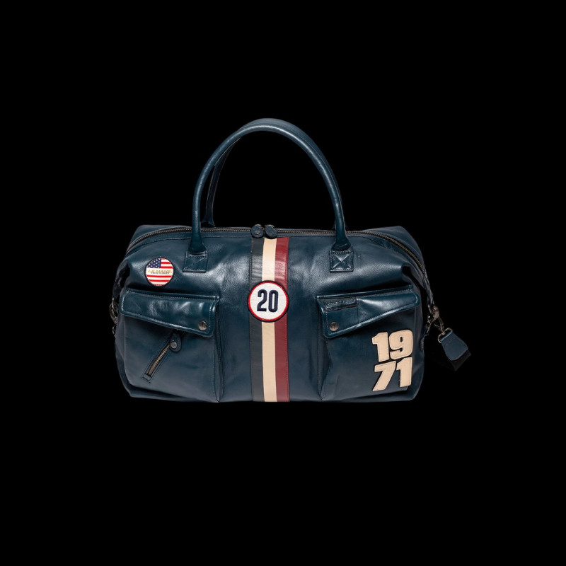 Steve McQueen Ledertasche Nolan 6 48H Königsblau – Racing-Look 1971 ...
