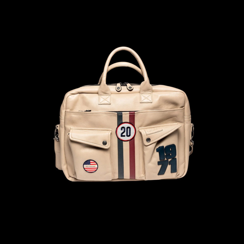 Steve McQueen Ledertasche Wayne 6 Ecru – Vintage Racing Stil ...