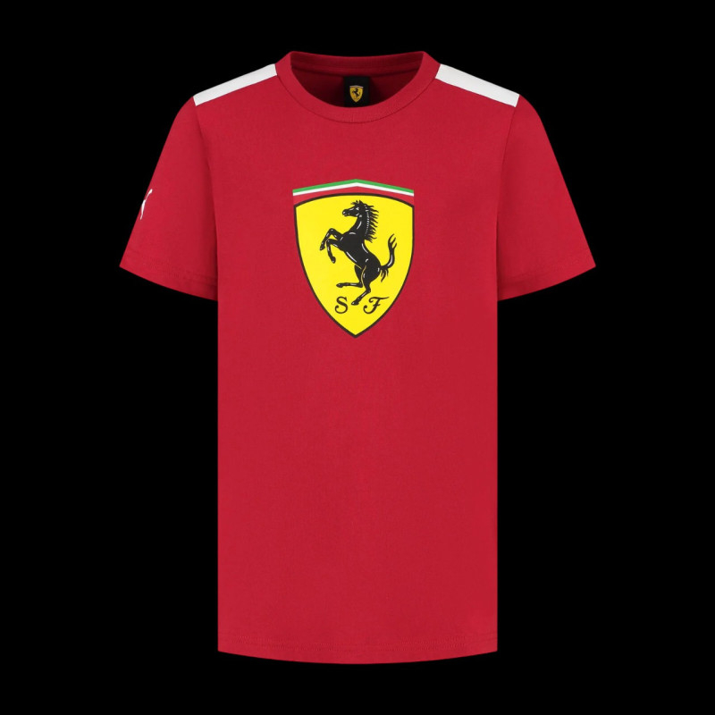 T-shirt Ferrari F1 Puma Écusson Géant Rouge Cerise Leclerc / Hamilton ...
