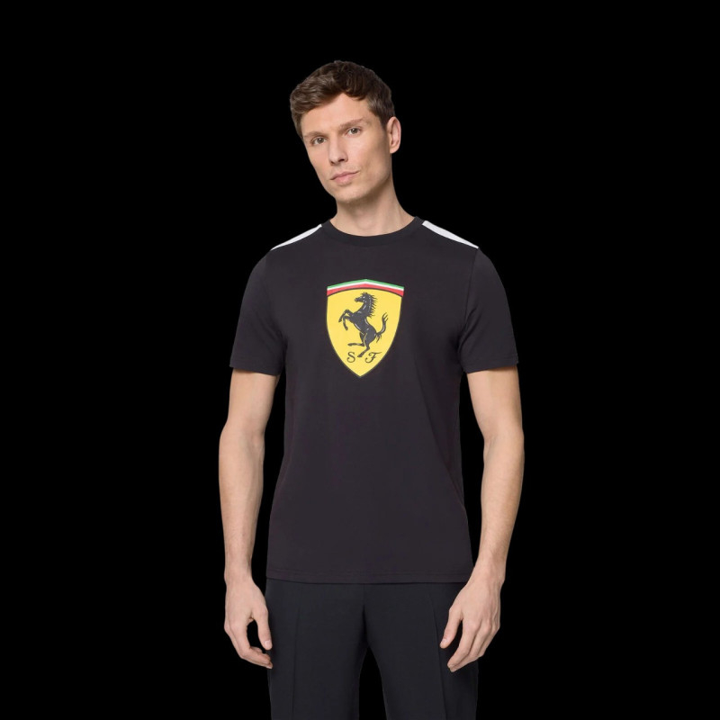 T-shirt Ferrari F1 Puma Écusson Géant Noir Leclerc / Hamilton - Homme ...