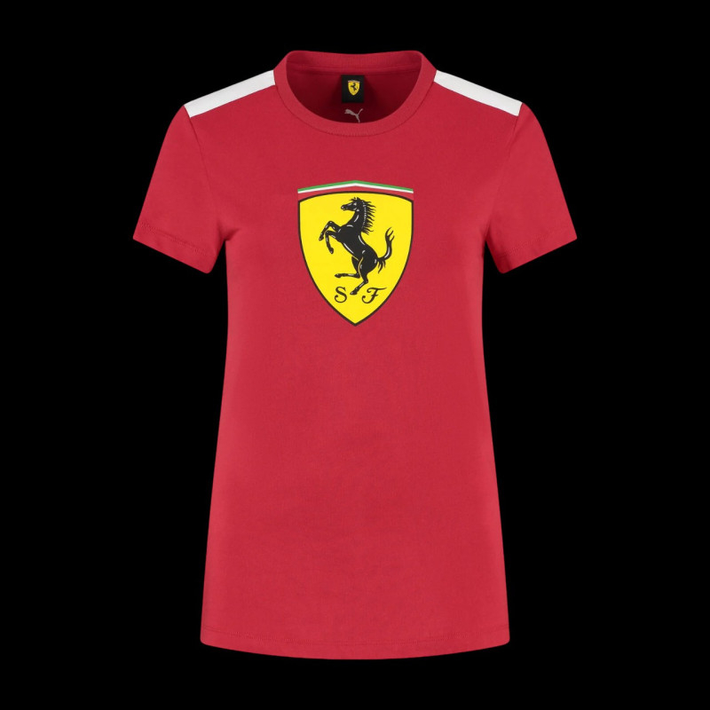 T-shirt Ferrari F1 Puma Écusson Géant Rouge Cerise Leclerc / Hamilton ...