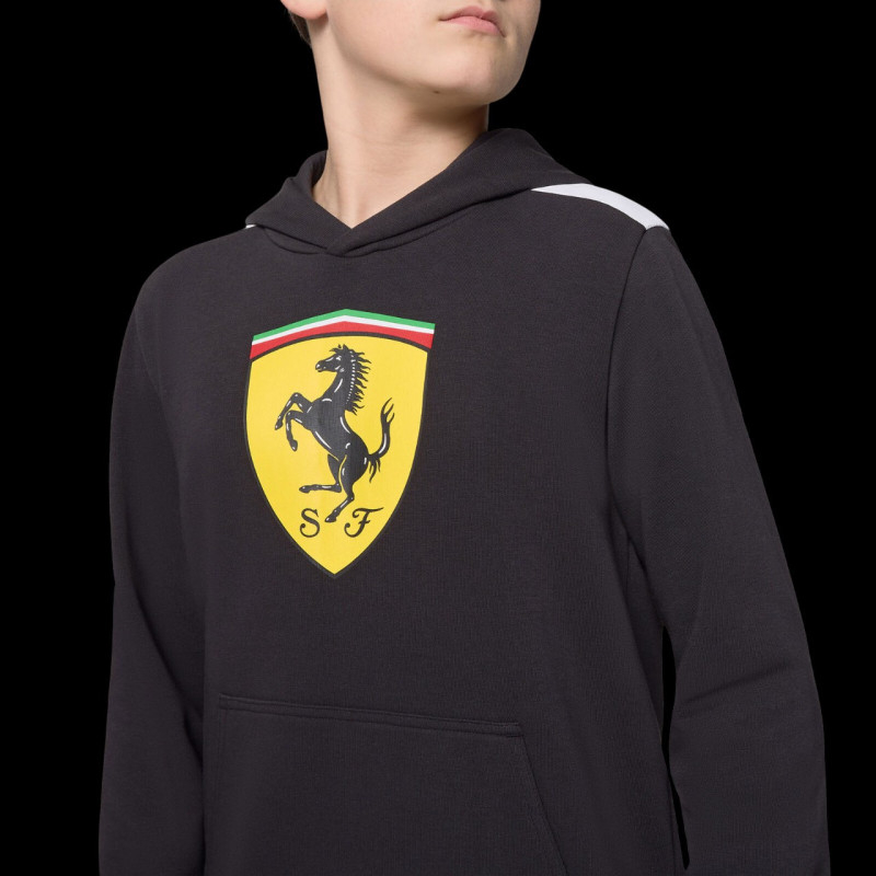 Sweat Ferrari à capuche F1 Puma Écusson Géant Noir Leclerc / Hamilton ...