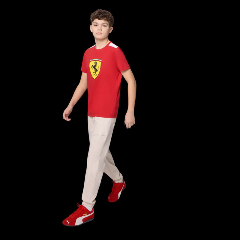 T-shirt Ferrari F1 Puma Écusson Géant Rouge Cerise Leclerc / Hamilton ...