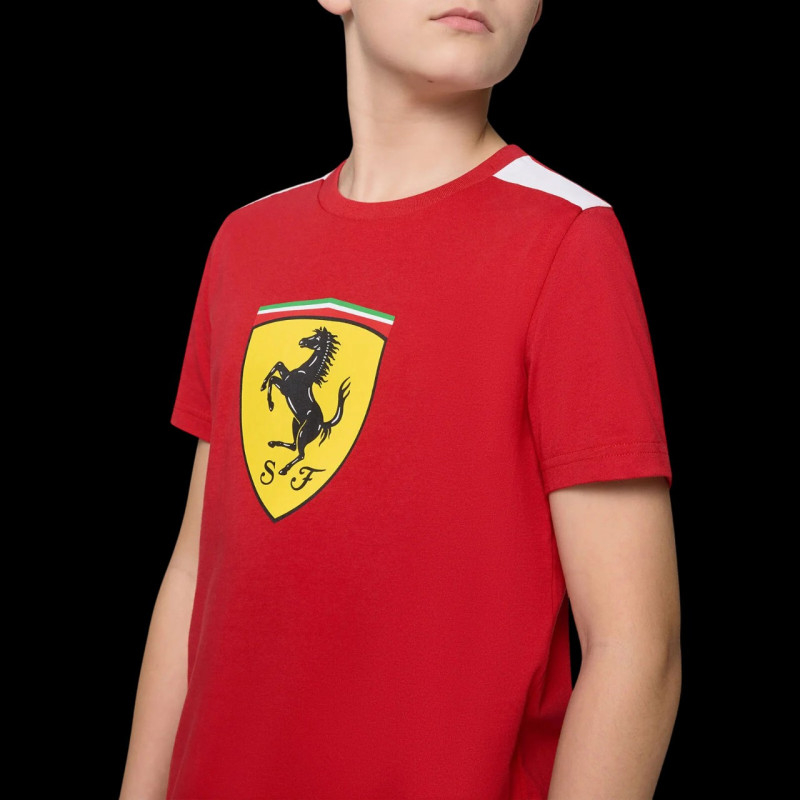 T-shirt Ferrari F1 Puma Écusson Géant Rouge Cerise Leclerc / Hamilton ...