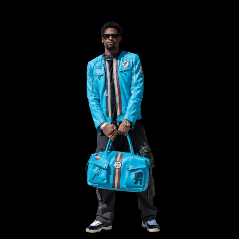 Steve McQueen Set – Liam Leather Jacket + 48H Travel Bag Nordic Blue ...