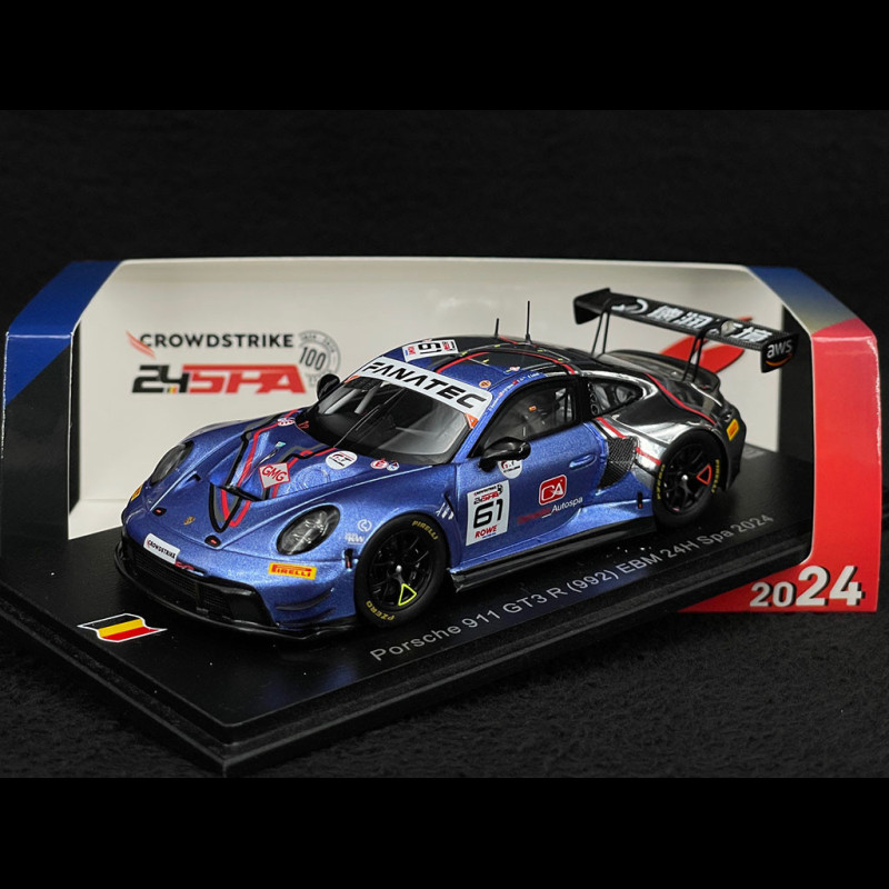 Porsche 911 GT3 R Type 992 n°61 24h Spa 2024 1:43 Spark SB833