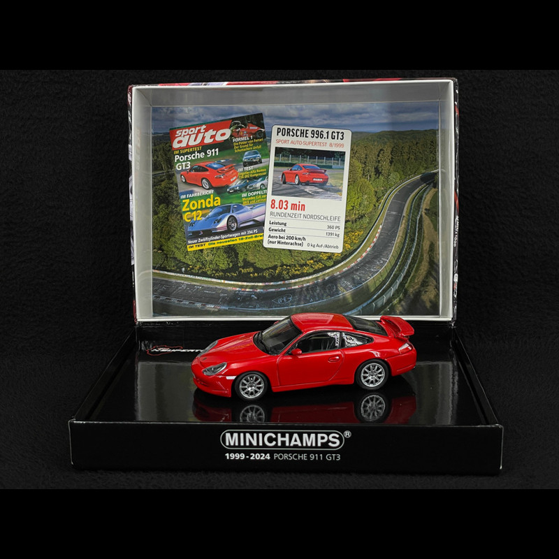 Boxed Set Porsche 911 GT3 Type 996 Phase 1 1999 Indian Red 1/43 ...