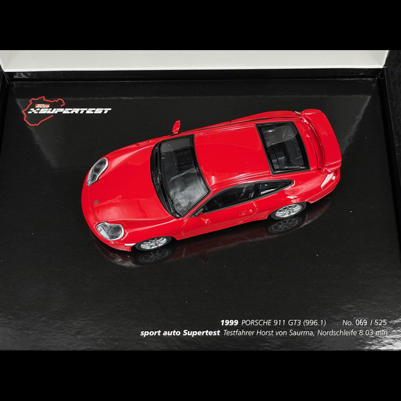 Boxed Set Porsche 911 GT3 Type 996 Phase 1 1999 Indian Red 1/43 ...