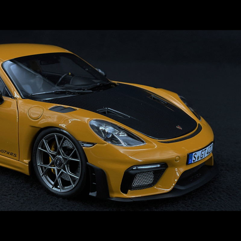 Porsche 718 Cayman GT4 RS 2023 Weissach Package Bahama Yellow 1:18 ...