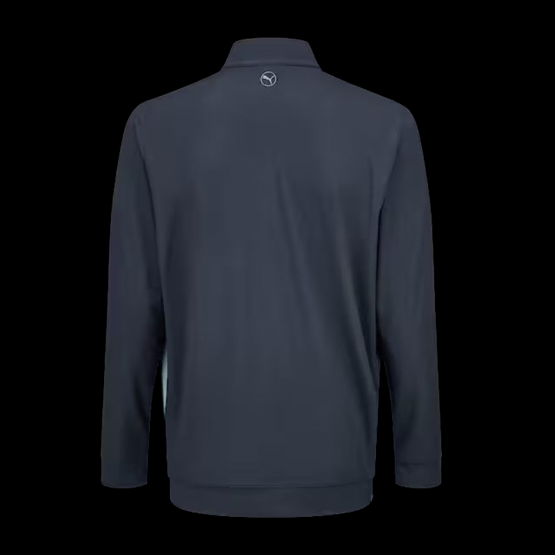 Pull Mercedes-Benz Pas cher Demi Zip Puma Colorblock Bleu / Blanc ...
