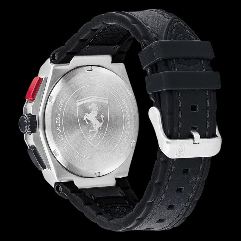 Montre Ferrari Aspire Chronographe Noir Bracelet Cuir / Silicone 0830791