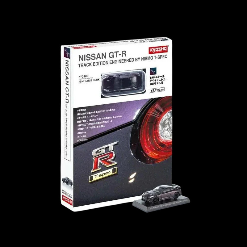 Nissan GT-R R35 Track Edition 2022 Dunkelviolett Mit Broschüre 1/64 ...