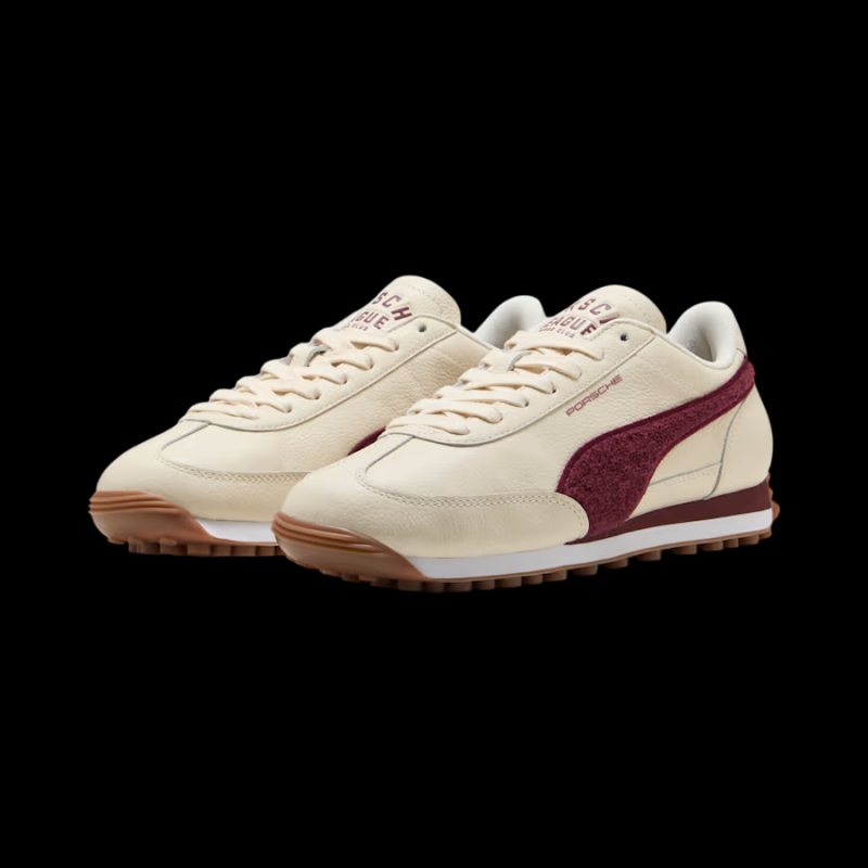 Porsche Shoes 911 Easy Rider Puma Beige / Burgundy 308868-01 - unisex