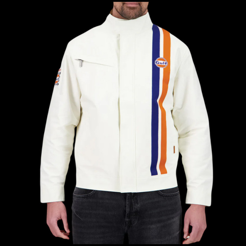 Gulf Jacket Racing Steve McQueen Le Mans Legend Cream Beige GU251JAM03 ...