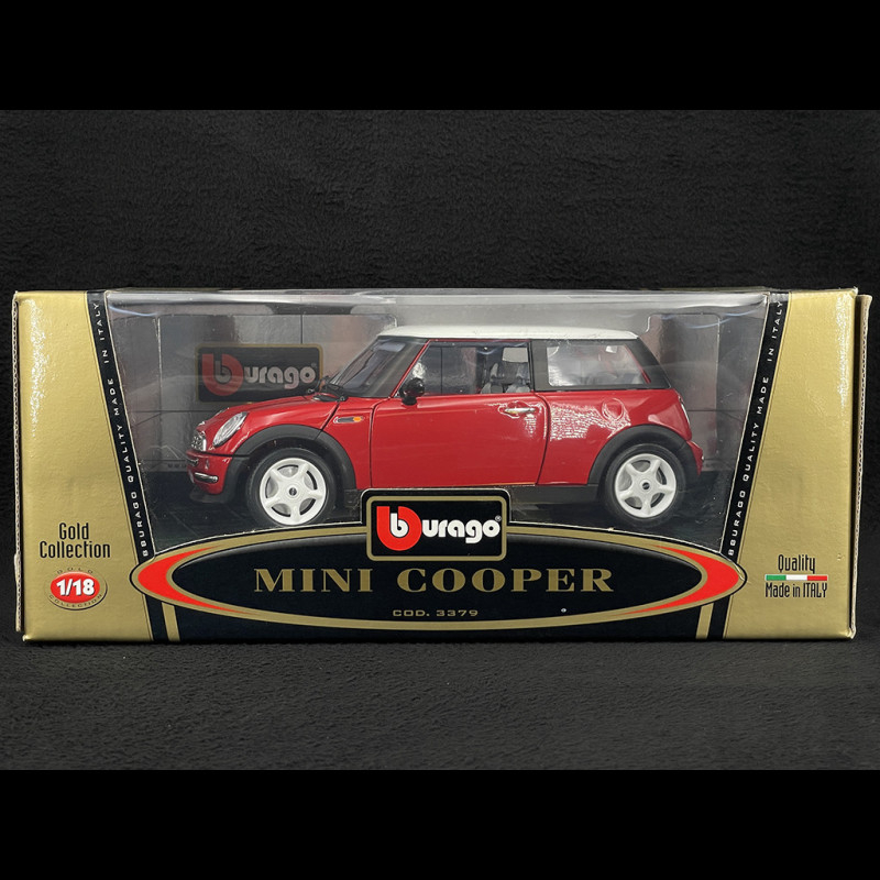 Mini Cooper 2000 Rot / Weiß 1/18 Bburago 3379