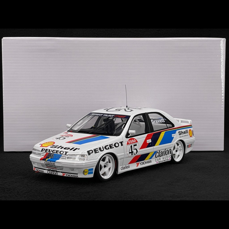Robb Gravett Peugeot 405 Mi16 n°45 BTCC 1992 Blanc / Rouge 1/18 ...