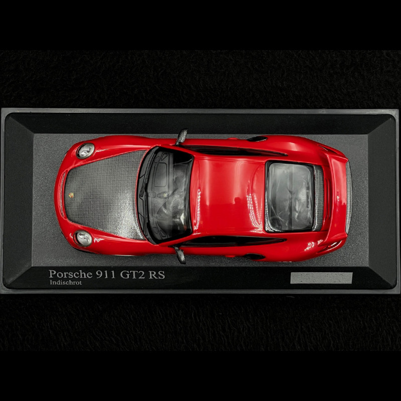 Porsche 911 type 997 GT2 RS indian red / carbon 1/43 Minichamps 400069408