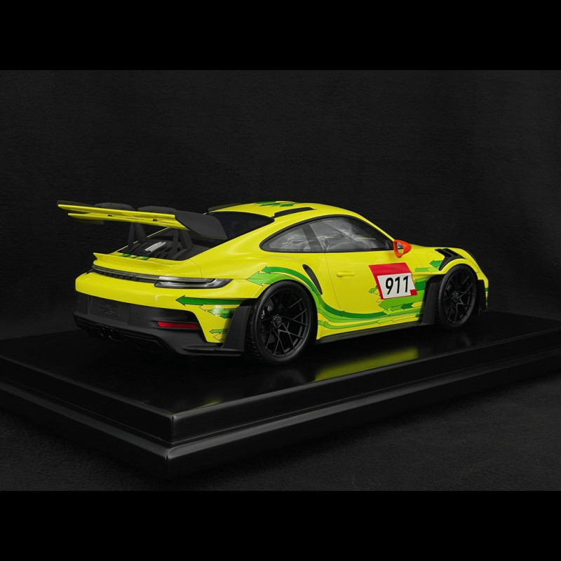 Porsche 911 GT3 RS Type 992 2024 Yellow / Green Grello 1/12 Spark ...