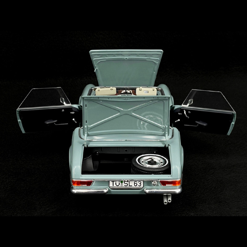 Mercedes-Benz 280 SL Pagoda W113 1968 Silver Green 1/18 Schuco 450060000