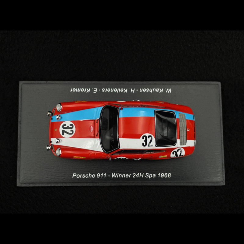 Porsche 911 n°32 Winner 24h Spa 1968 1/43 Spark 43SPA1968