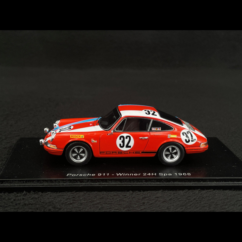 Porsche 911 n°32 Winner 24h Spa 1968 1/43 Spark 43SPA1968