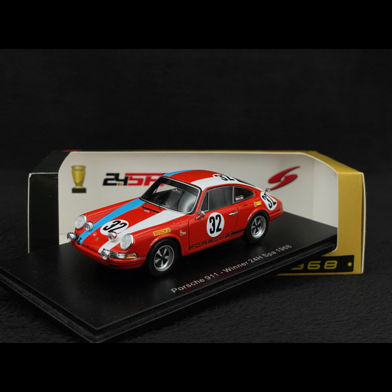 Porsche 911 n°32 Winner 24h Spa 1968 1/43 Spark 43SPA1968